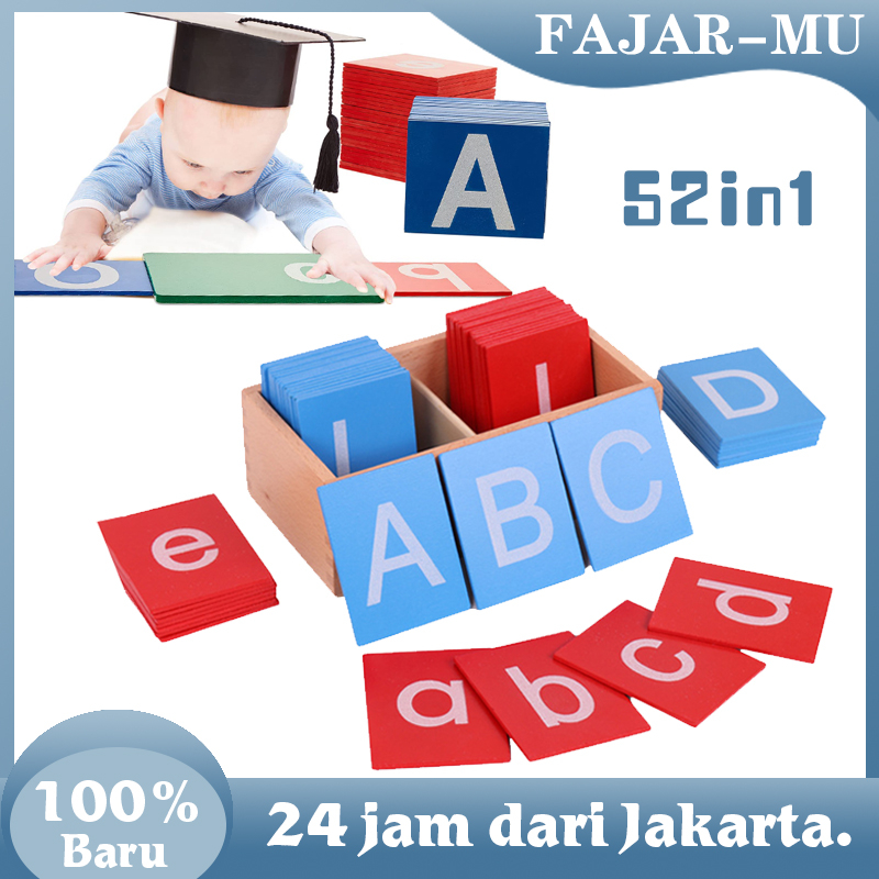 Jual Huruf ABC Untuk Belajar Anak 1 Set Sand Paper Letters Montessori ...