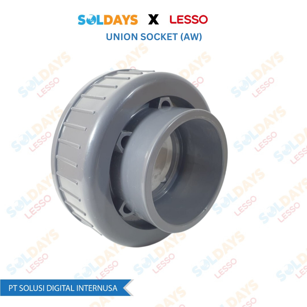 Jual Lesso Union Socket 1/2" / Watermur Socket 1/2 inch / Flange PVC 1/ ...