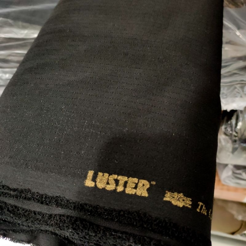 Jual Bahan Kain Luster Hitam Kotak / Polos Lapas | Shopee Indonesia
