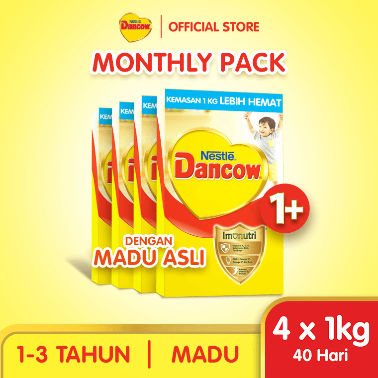 Jual Dancow Monthly Pack - Dancow 1+ Susu Pertumbuhan 1-3 Tahun Rasa ...