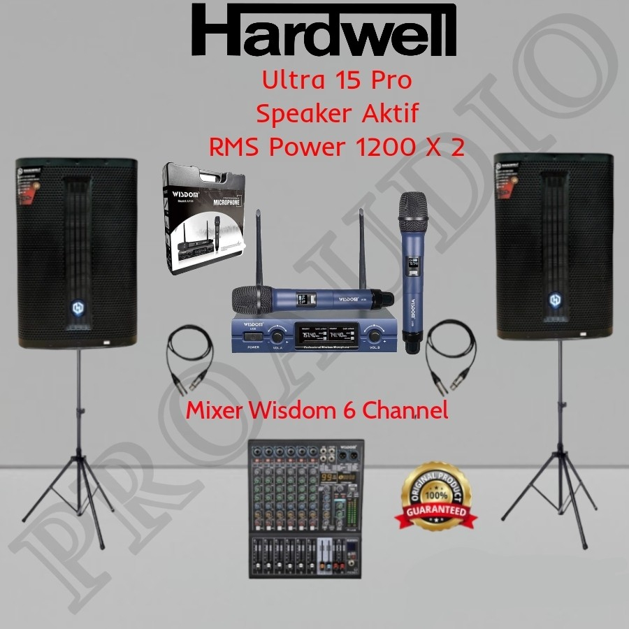 Jual Paket Sound System Aktif Speaker Hardwell Ultra 15 Pro Mixer 6 CH ...