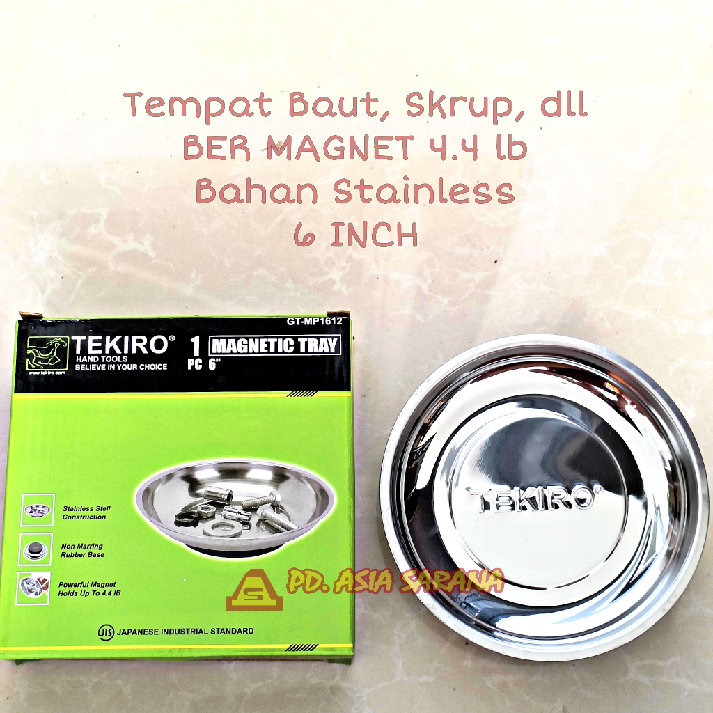 Jual Magnetic Tray 6" Inch TEKIRO GT-MP1612 Mangkok Tempat Magnet Baut ...