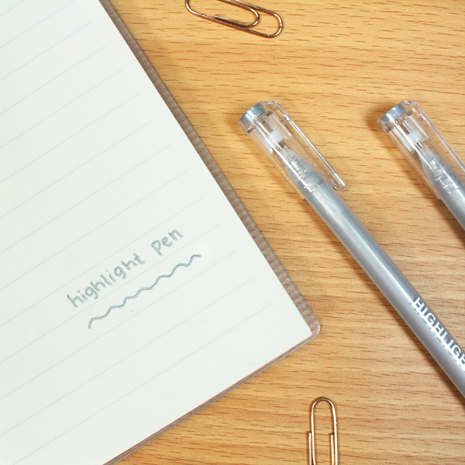 Jual Shiny Silver Highlight Gel Ink Pen [CREATIV] | Shopee Indonesia