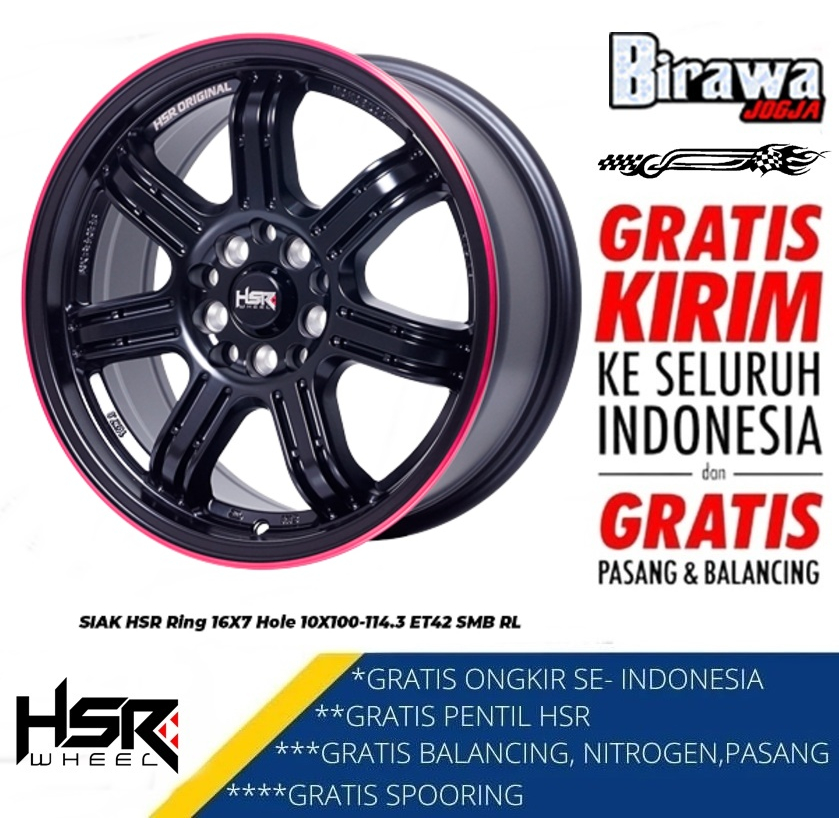 Jual Velg Mobil Ring 16 HSR SIAK R16 Lebar 7 Hole 5X100/114,3 ET42 | Birawa Jogja | Shopee Indonesia