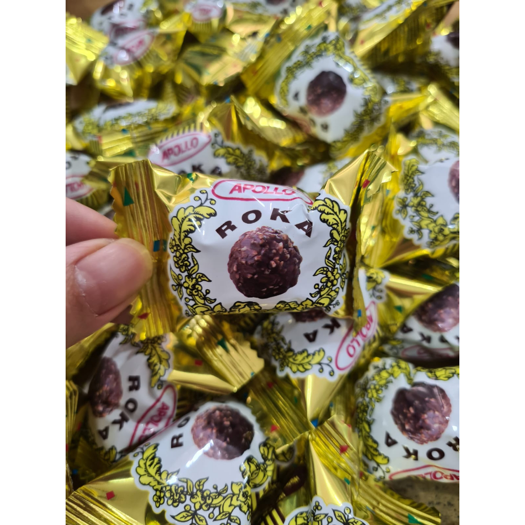 Jual COKELAT ROKA APOLLO WAFER BOLA COKELAT ISI 5 BUTIR / APOLLO ROKA ...