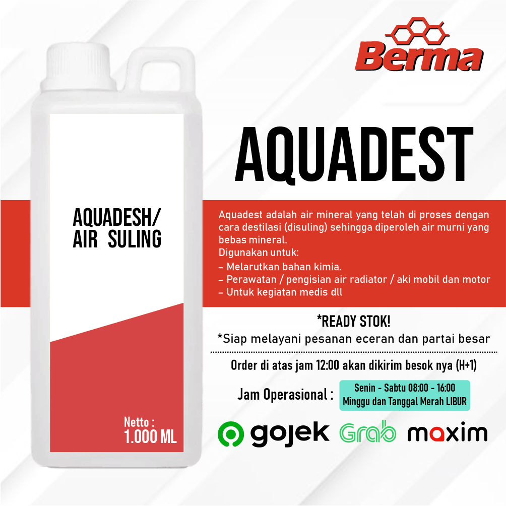 Jual Aquadest / Air Suling / Distilled Water - 1 liter | Shopee Indonesia