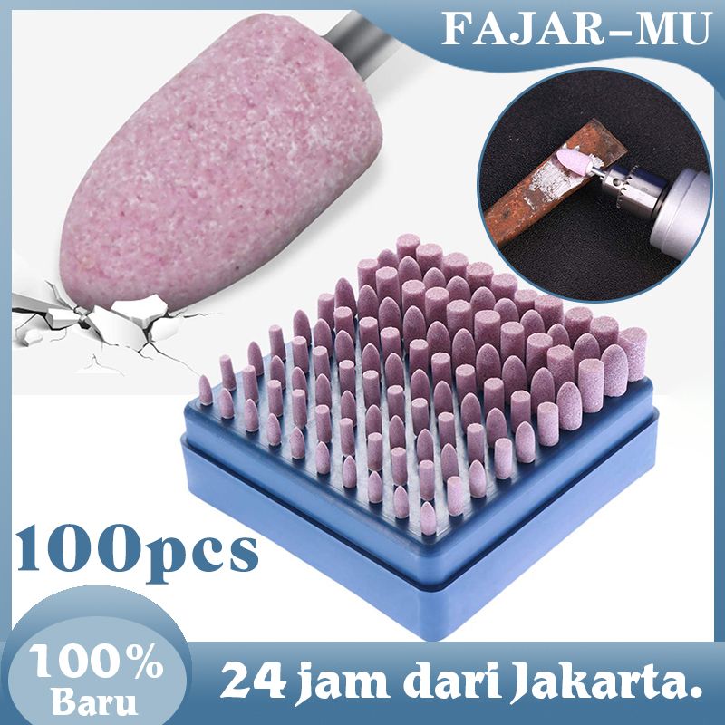 Jual 100 Pcs Batu Asah Poles Tuner Gerinda Drill Mata Bor Poles M4-M10 ...
