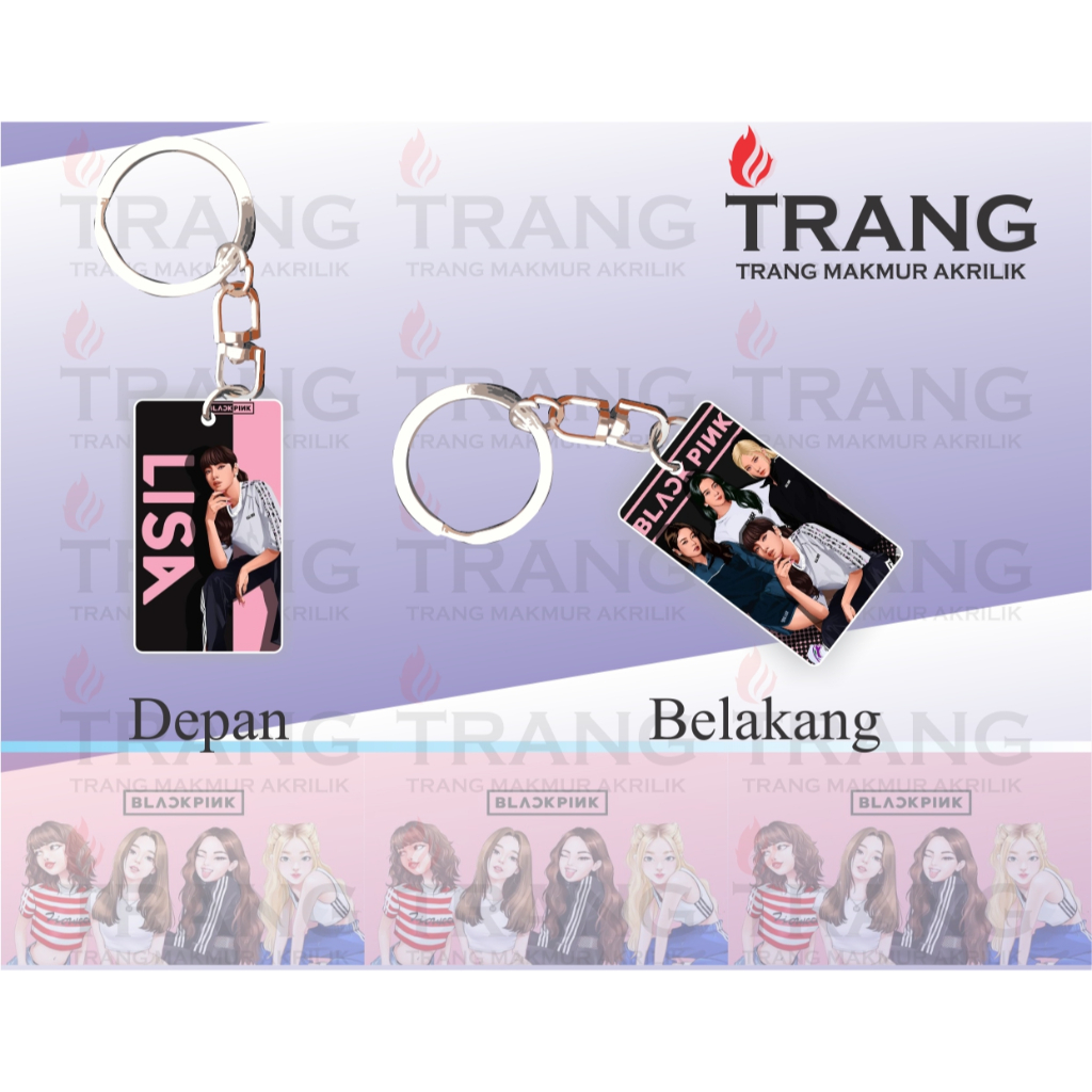 Jual Gantungan Kunci Akrilik Blackpink Lisa Jisoo Jennie Rose/Keychain ...