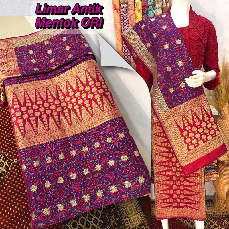 Jual Songket Limar Antik Mentok ORI-Asli Tenun Tangan Palembang ...