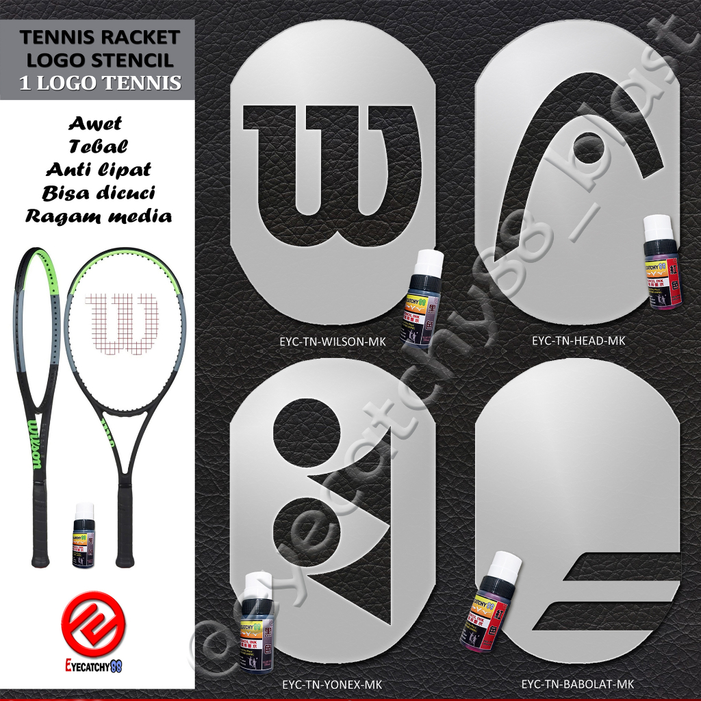 Jual Cetakan Raket / Logo raket tenis / Stencil Card GENERAL Logo ...