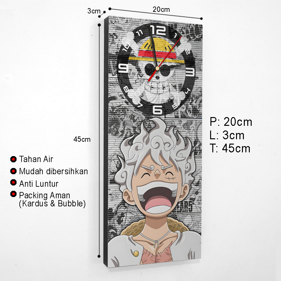 Jual Jam Dinding One Piece Gear 5 Bounty Luffy Hiasan Dinding Kamar ...