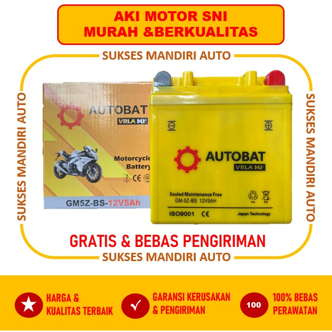 Jual Aki Motor Honda Supra Lama dan Supra X Lama Kering GM5Z-3B ATB | Shopee Indonesia