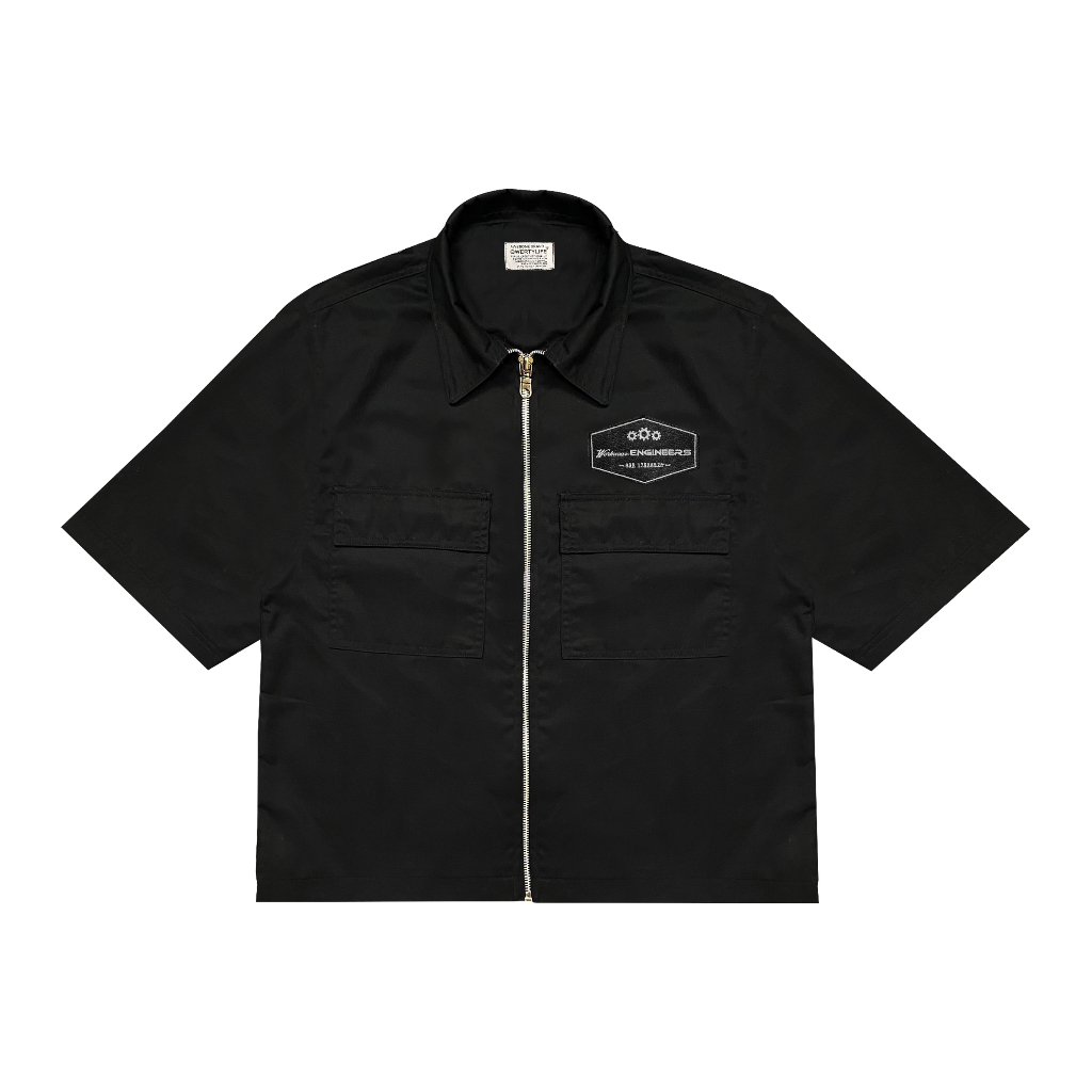 Jual Qwertylife Workshirt Boxy Zipper Engginers Black | Shopee Indonesia