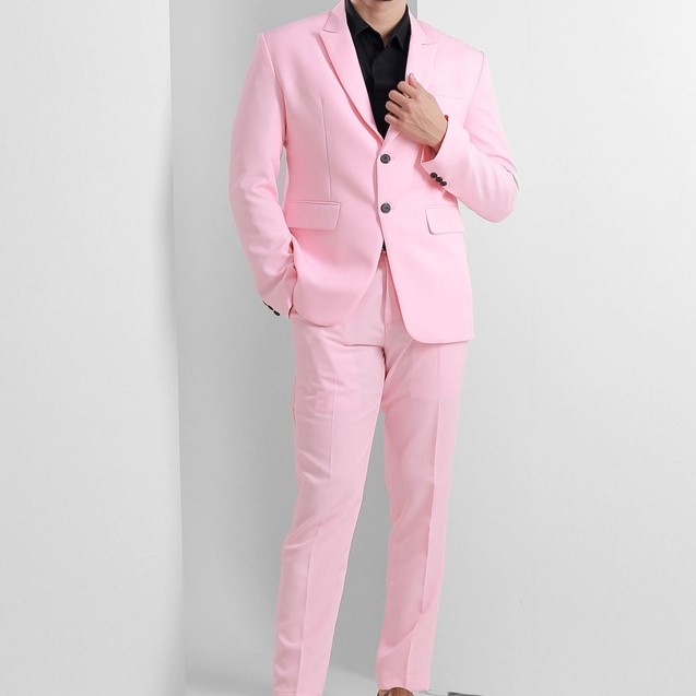 Jual 3 In 1 Set Jas Pria Tuxedo Warna Baby Pink Setelan Jas Pria Formal ...