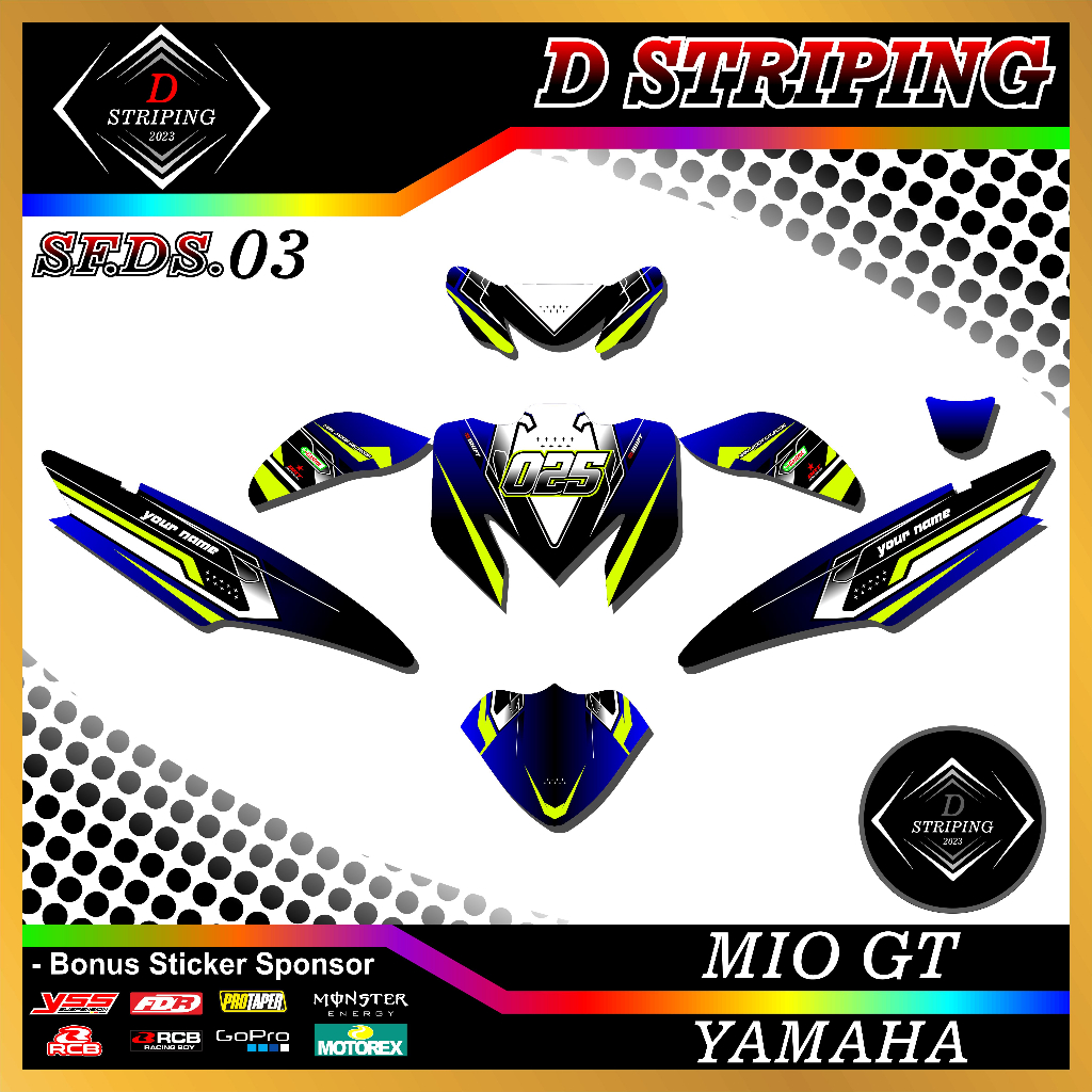 Jual Stiker Decal Full Body MIO GT - Decal Full Body Motor Yamaha MIO GT Motif Racing DS.03 ...