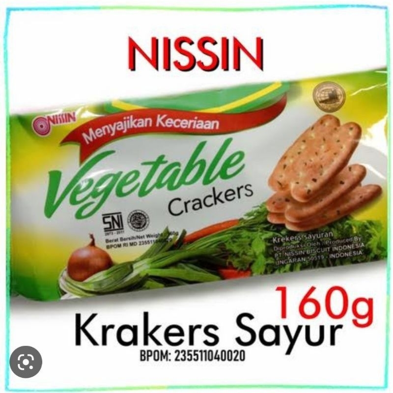 Jual NISSIN VEGETABLE CRACKERS 160G | Shopee Indonesia