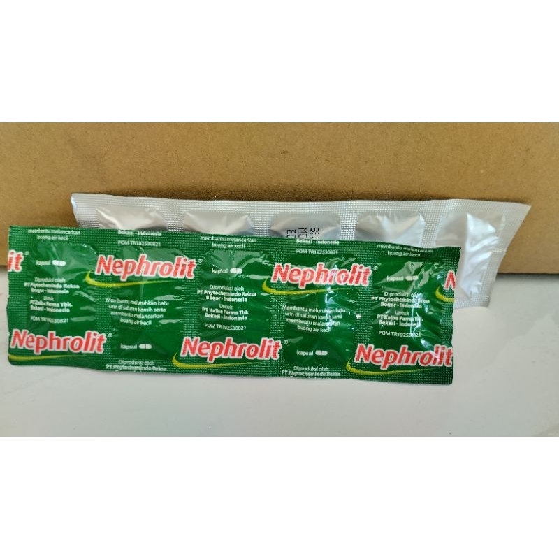 Jual Nephrolit Strip Isi 5 Tablet / Meluruhkan Batu Urin | Shopee Indonesia