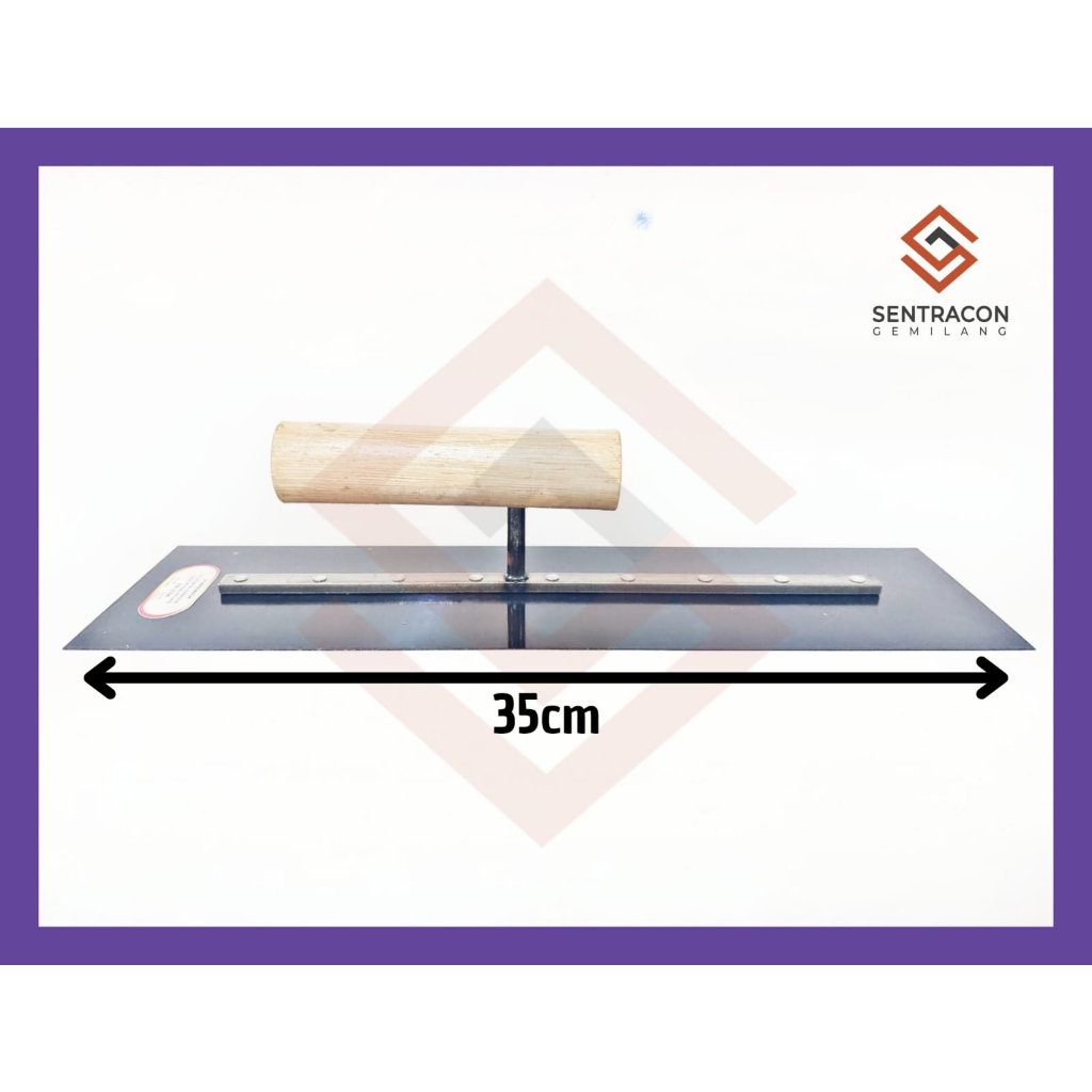 Jual GROSIR - Raskam / Roskam / Trowel Plat Baja 35cm Polos - Alat ...