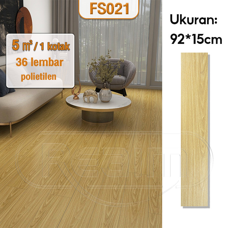Jual REAIM [36 buah/1 kotak] PVC Floor Vinyl Lantai Stiker 91.4cmX15.2cm Vynil Flooring Stiker ...