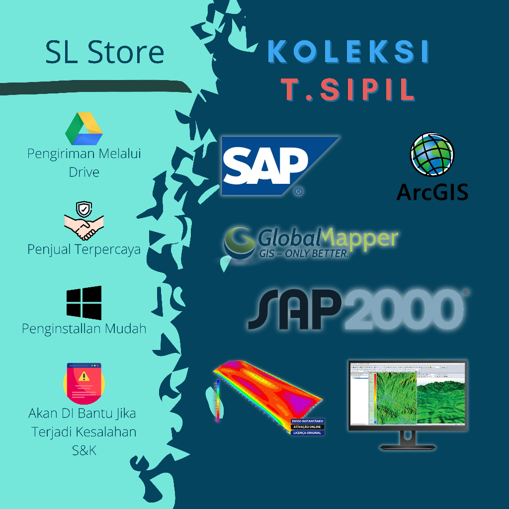 Jual Global Mapper Pro, CSI SAP2000 Ultimate, Netcad GIS Software ...