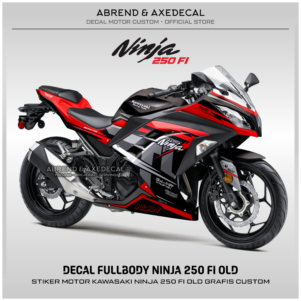 Jual DECAL NINJA 250 FI GRAFIS CUSTOM VARIASI / STIKER MOTOR KAWASAKI ...