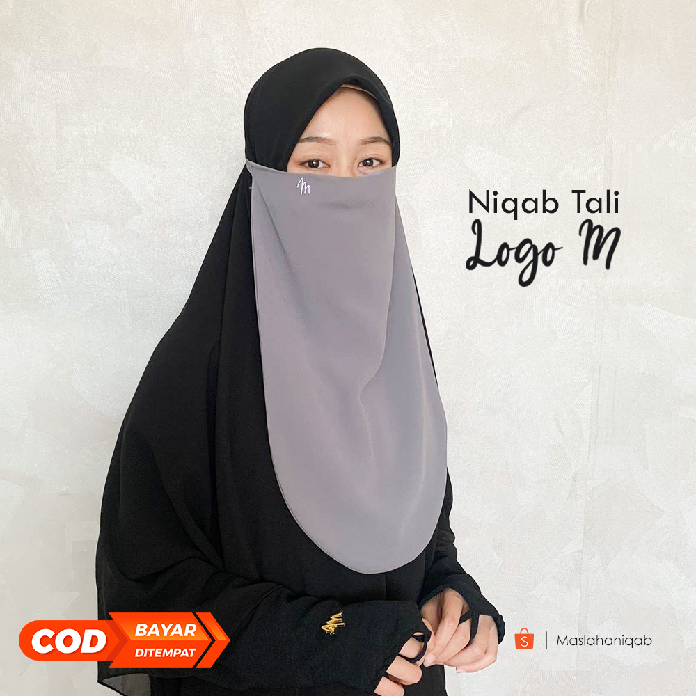 Jual Maslaha Niqab l Niqab Tali Logo M l Cadar Tali Babydoll Tanpa Jahitan Dibawah Mata | Shopee ...