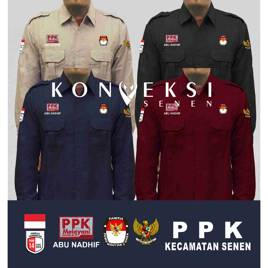 Jual BIG SIZE Kemeja PPK full atribut baju PPK seragam PPK kemeja ...