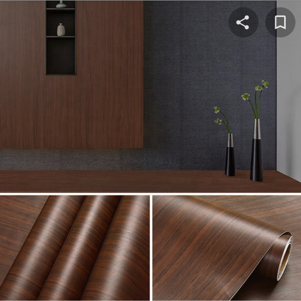 Jual Wallpaper Sticker Dinding Motif Kayu 10m Real Ukuran 45cm X 8 9m