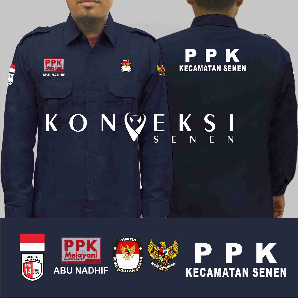 Jual BIG SIZE Kemeja PPK full atribut baju PPK seragam PPK kemeja ...