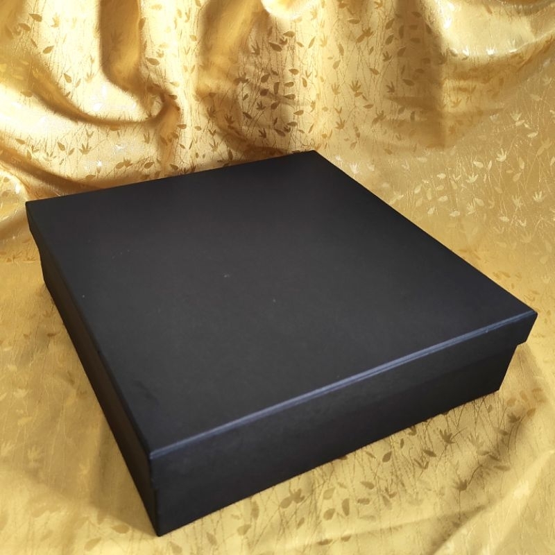 Jual (CUSTOM PREMIUM) FULL HITAM GIFT BOX HARDBOX TEBAL TANPA PITA ...