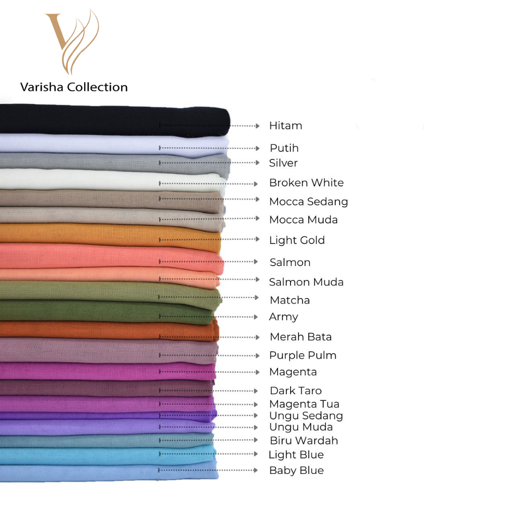 Jual VARISHA 3# Kerudung Segiempat Hijab Paris Polos VARISHA Collection | Shopee Indonesia
