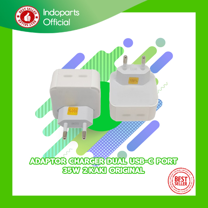 Jual Adaptor USB-C DUAL PORT 35 WATT KAKI 2 | Shopee Indonesia