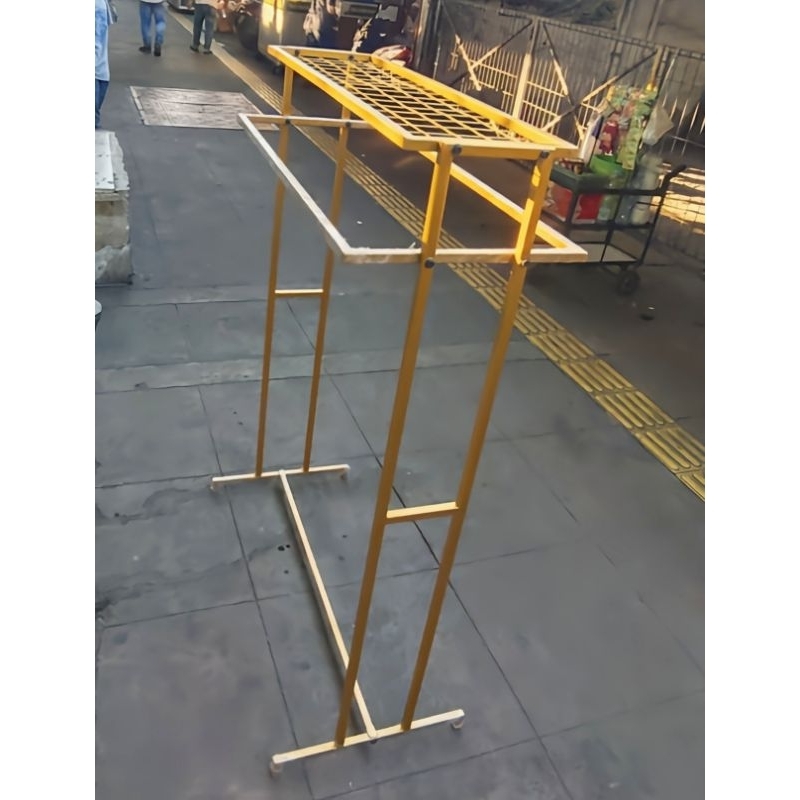 Jual gantungan gawang rak RAM besi dua sisi Gold premium bisa diatur ...