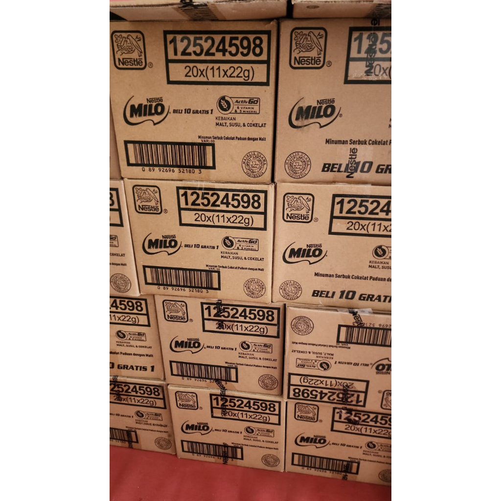 Jual MILO SACHET 22 GR 1 DUS (20 RENCENG) | Shopee Indonesia