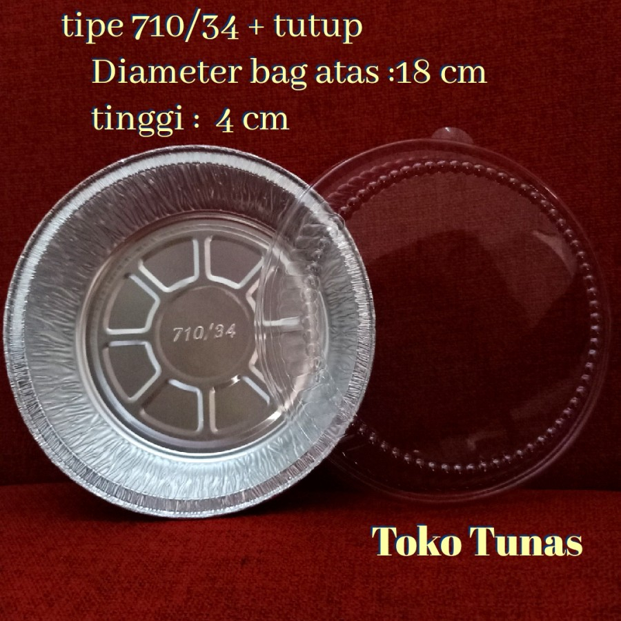 Jual Loyang Alumunium Foil Bulat Diameter 18 cm kode 710/34 710 ...