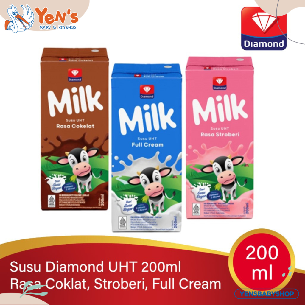 Jual Diamond Milk - Susu UHT Diamond 200ml | Rasa Coklat / FullCream ...