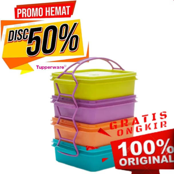 Jual *BIG SALE* DISC 50% Tupperware Carry All Set 900ml isi 4 | Tempat ...