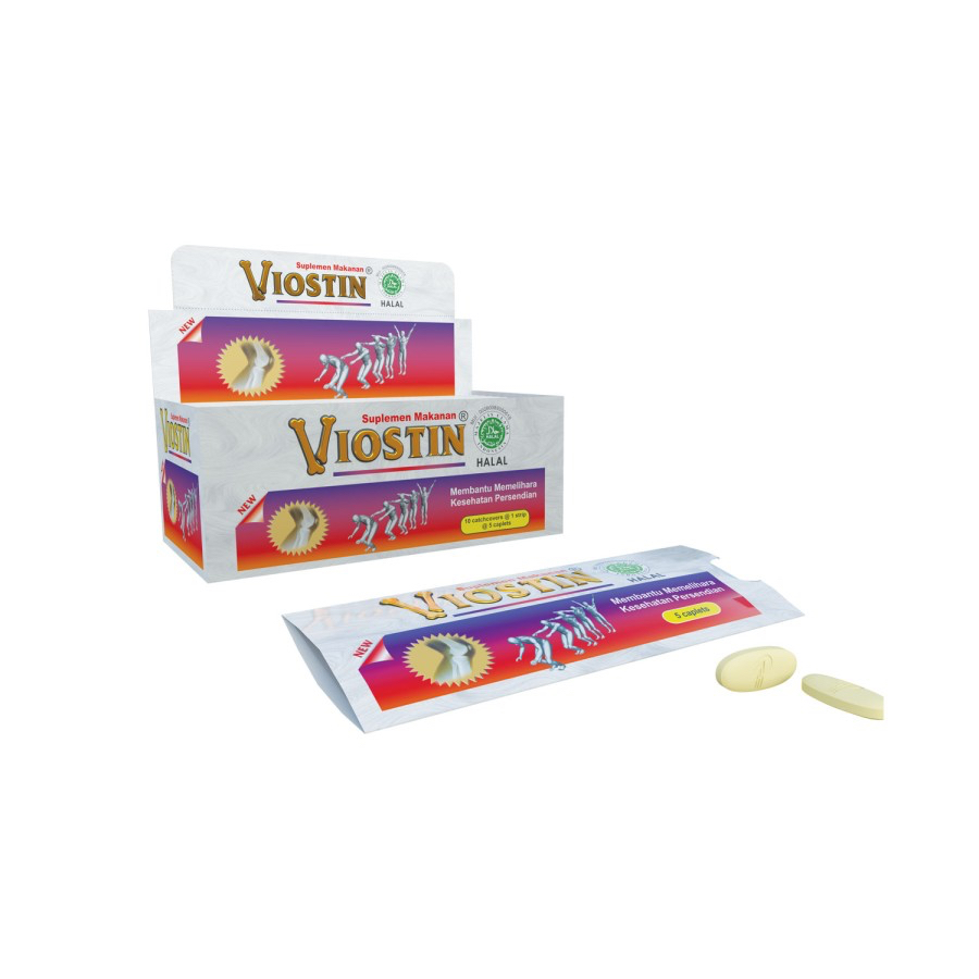 Jual Viostin Halal 1 Strip @ 5 Kaplet Supplemen Meredakan Nyeri Sendi ...