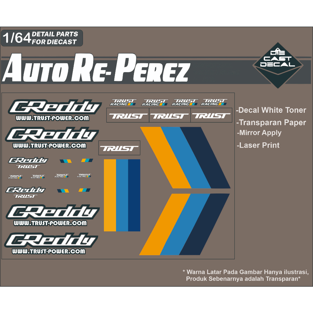 Jual [WHITE TONER] DECAL HOTWHEELS WHITE TONER AUTOREPEREZ - LIVERY ...