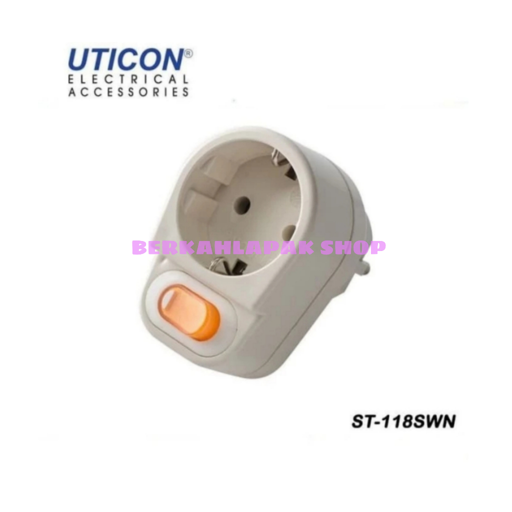 Jual Stop Kontak UTICON + Saklar ST 118 SWN TERLARIS | Shopee Indonesia