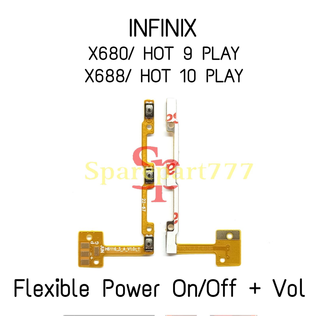 Jual Flexibel Connector Power On Off + Volume Infinix X680 / Hot 9 Play / X688 / Hot 10 Play ...