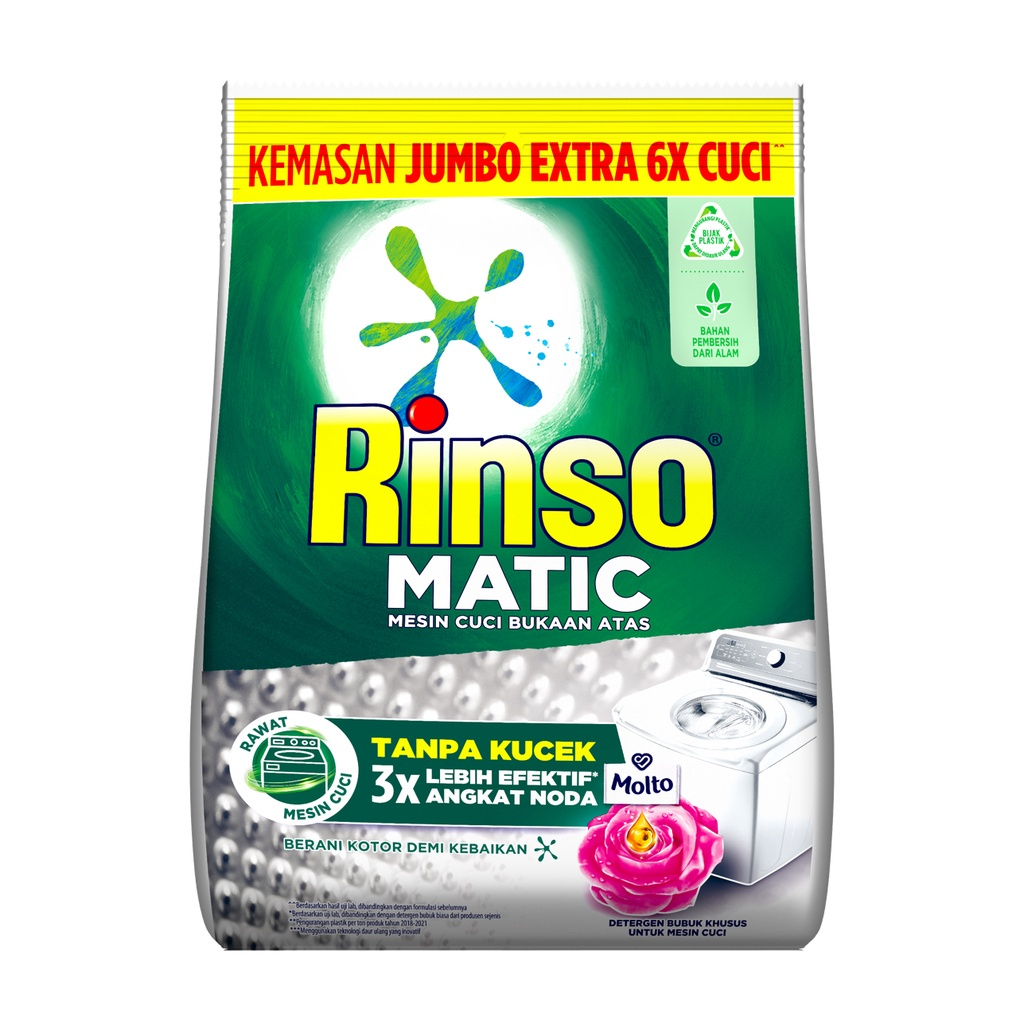 Jual Rinso Matic Deterjen Bubuk Bukaan Atas 1.55 kg / Detergen Bubuk ...