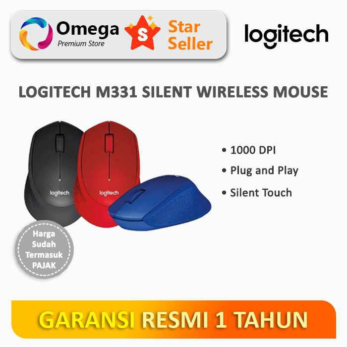 Jual Logitech Silent Wireless Mouse M331 | Shopee Indonesia
