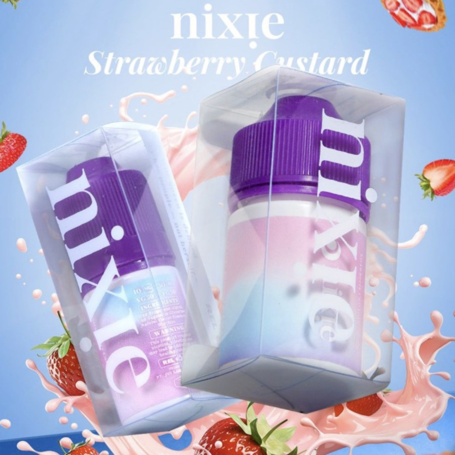 Jual LIQUID NIXIE STRAWBERRY CUSTARD PODS FRIENDLY 30ML | Shopee Indonesia