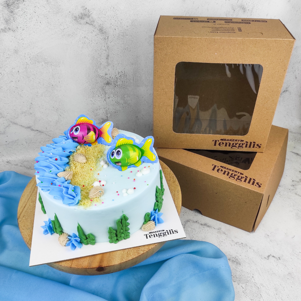 Jual SURABAYA SAJA [FREE TOPPER] Fish Of Joy Cake Tart | Shopee Indonesia