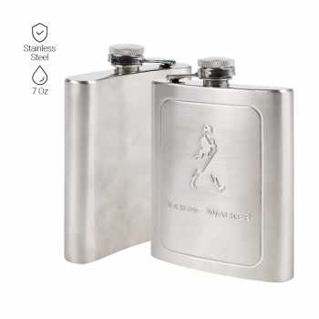 Jual [COD] Hip Flask Stainless Steel 7 Oz Botol Bottle Tempat Air Minum ...