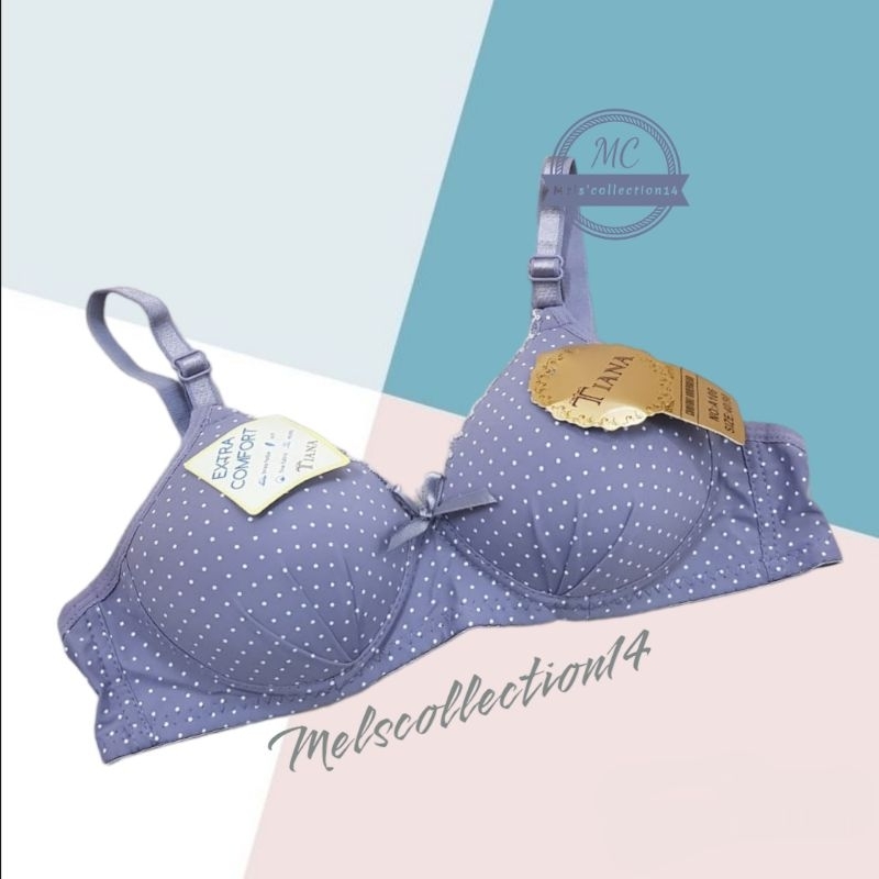 Jual Bh tanpa kawat bintik renda cup A 106 bra polkadot busa tanpa ...