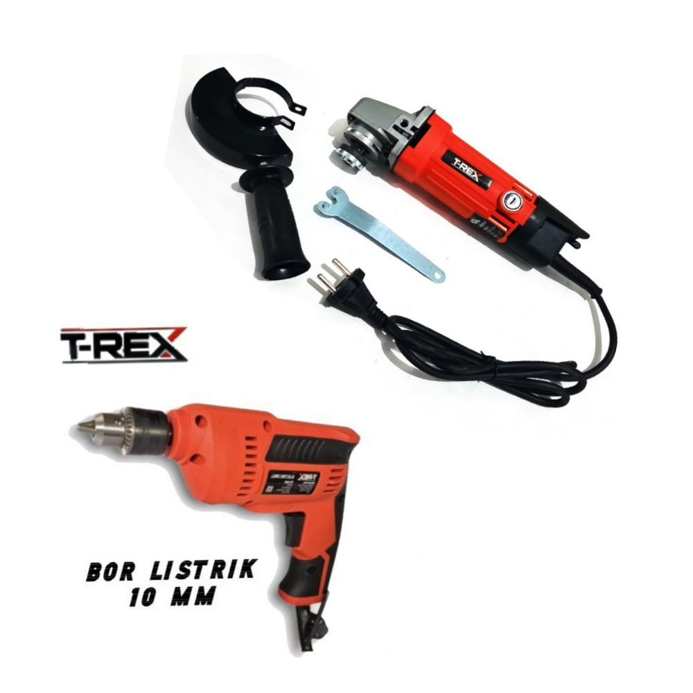 Jual 1 SET KOPER Mesin Bor listrik 10mm + Gerinda 4Inch Electric Drill ...
