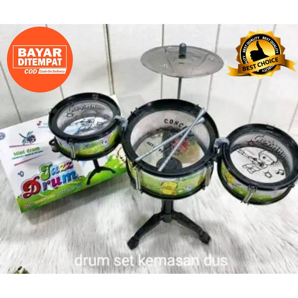 Jual Mainan Jazz Drum Set Lokal / Mainan Anak Alat Musik Mini Drum ...