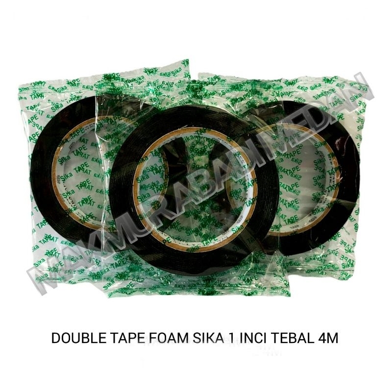 Jual Double Tape Foam Sika / Nippe 1 inci Tebal 4M/Double Tape Busa ...